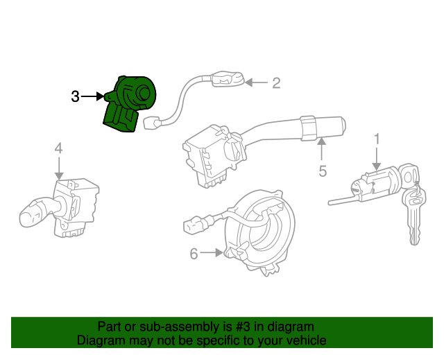 84450-52010 - Ignition Switch - 2000-2010 Toyota | OEM Genuine Toyota Parts