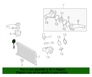 2005-2016 Volkswagen Upper Mount 1K0-121-367-M | OEM Parts Online