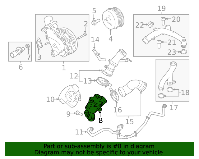 Genuine OEM Engine Coolant Thermostat Kit Part# LR032135 Fits 2010-2024 ...