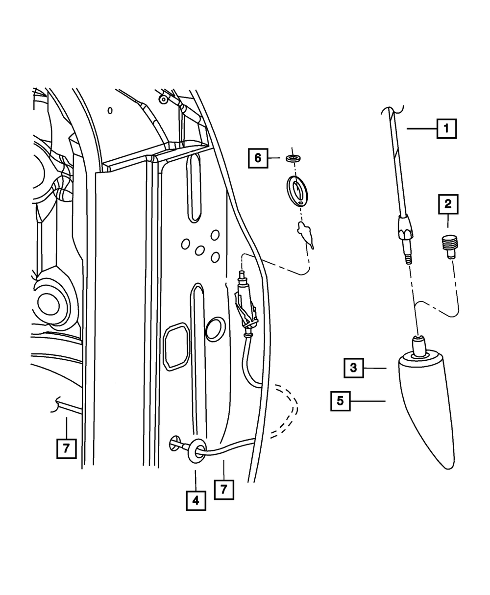 2009-2024 Mopar Antenna Adapter 5064395AF | Mopar eStore