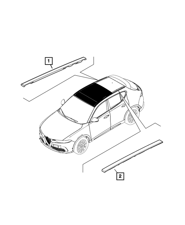 2023 Dodge Hornet Roof Molding, Left 7MS88TZZAA | Mopar Estores