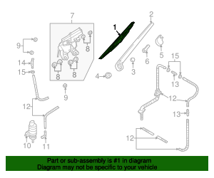4L0-955-425 - Wiper Blade 2007-2015 Audi Q7 | Audi OEM Parts
