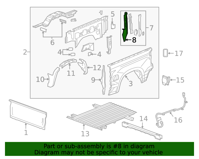 2019-2021 GM Front Pillar 23403598 | GMPartsDirect.com
