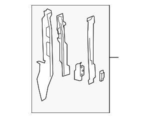 2019-2020 GMC Sierra 1500 Rear Pillar - Driver's Side (LH) 84482493 ...