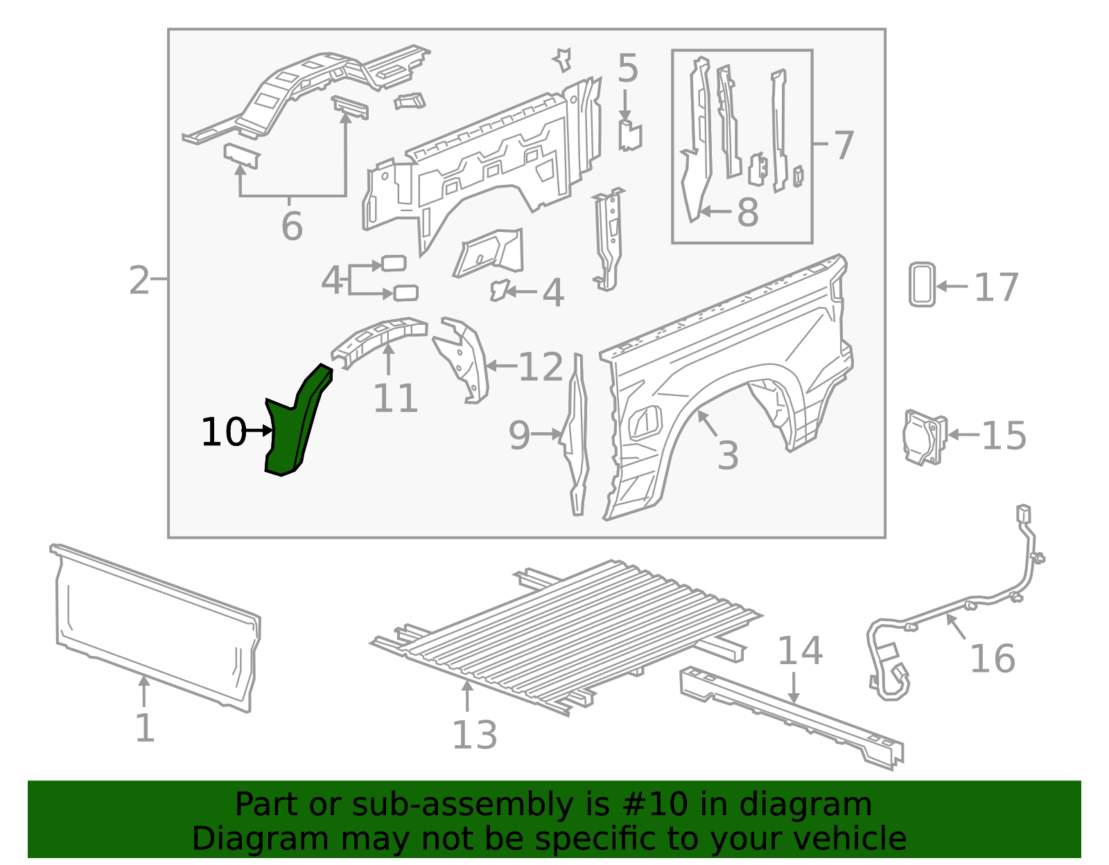 2019-2025 GMC Wheelhouse Panel 23403575 | Courtesy Parts