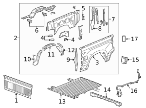 2020-2024 GM Jet Black Pickup Box Accessory Power Receptacle 84766212 ...