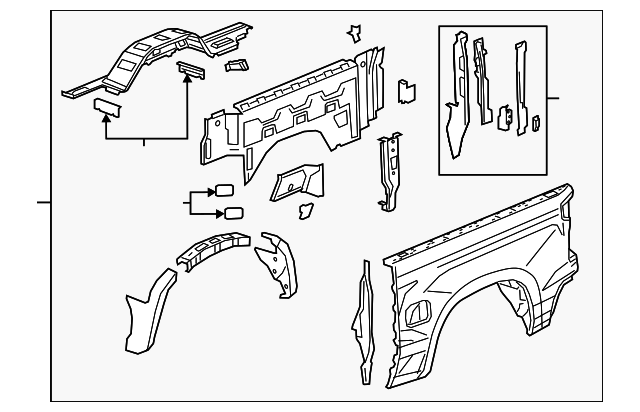 2019-2024 GMC Side Panel 85654556 GM | GMPartsDirect.com