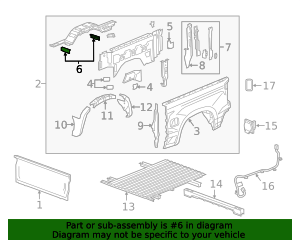 2019-2024 GM Ladder Rack Mounting Bracket 85554847 GM | GMPartsDirect.com