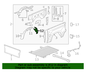 2019-2023 GMC Wheelhouse Panel 23399267 GM | GMPartsDirect.com