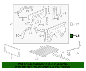 2020-2024 GM Jet Black Pickup Box Accessory Power Receptacle 84766212 ...