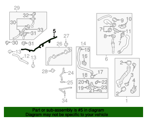2005-2014 Volkswagen Engine Coolant Pipe 07K-121-065-N | vwpartscente