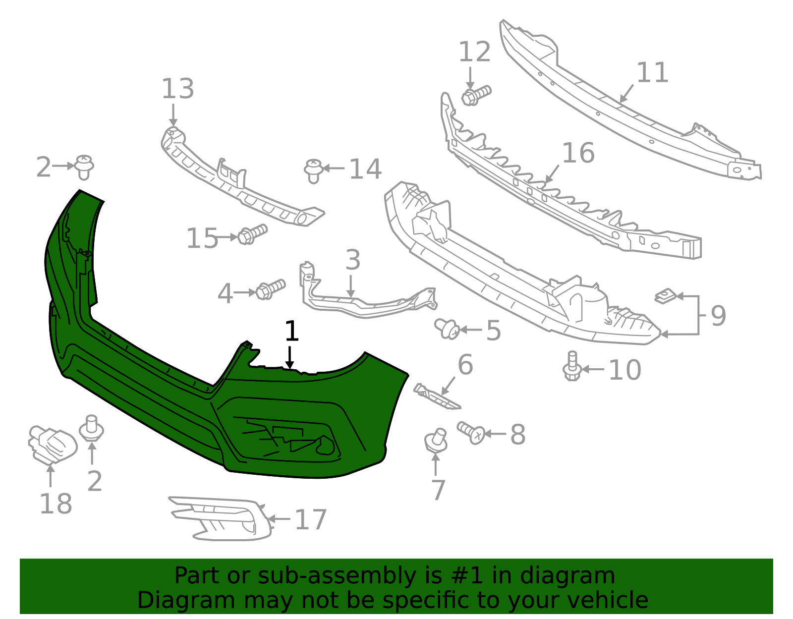 57704XC00A - Bumper Cover 2019-2022 Subaru Ascent | AutoNation Parts