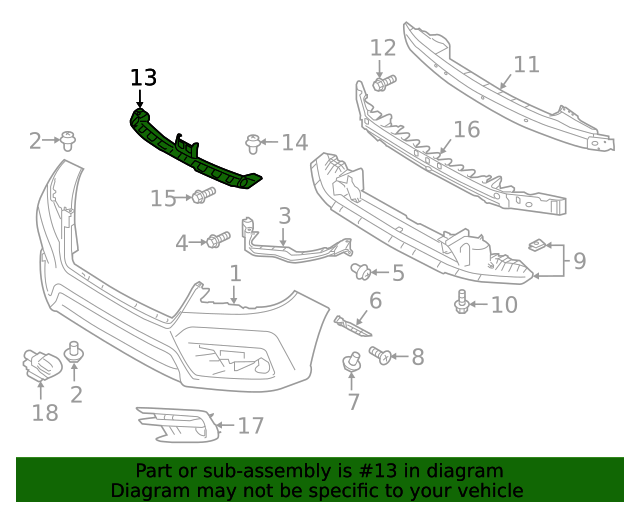 2019-2022 Subaru Ascent Upper Absorber 57705XC00A | Subaru Parts Store
