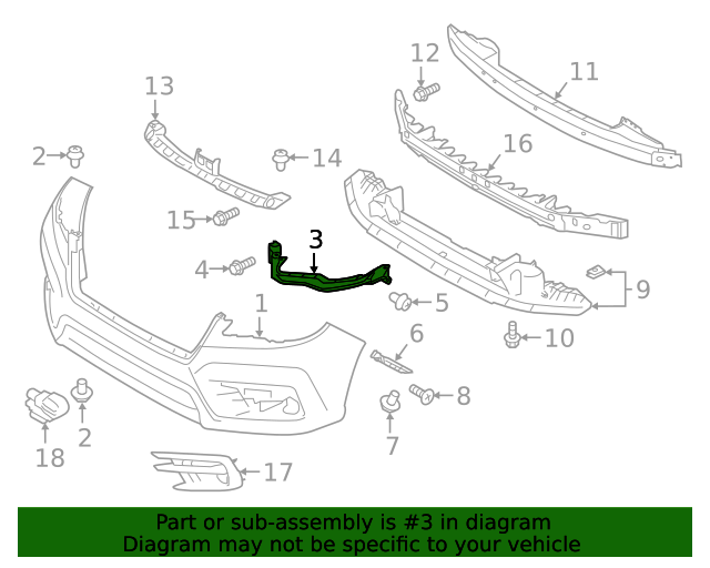 2019-2022 Subaru Ascent Corner Support 57707XC00A | OEM Parts Online