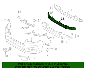 2019-2022 Subaru Ascent Lower Absorber 57705XC01A | Subaru Parts Store