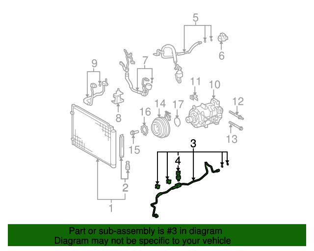 2007-2009 Lexus RX350 Liquid Line 88710-0E030 | OEM Parts Online