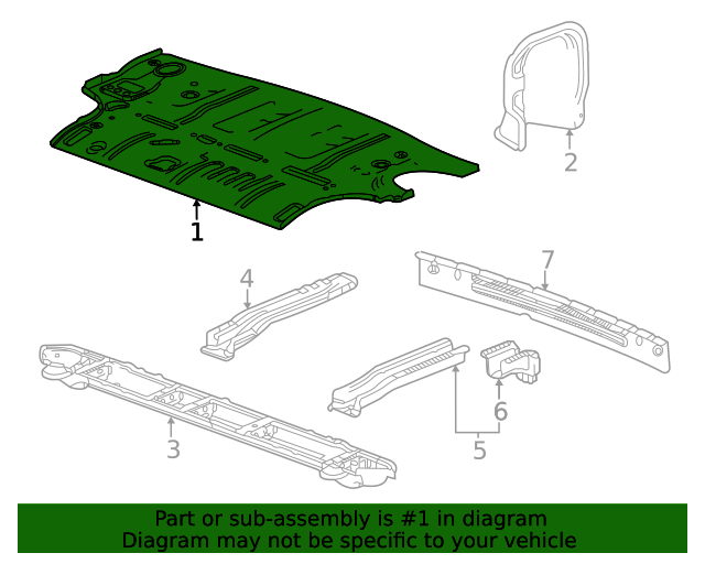 2023-2024 Cadillac Escalade Rear Floor Rear Panel 86772939 GM ...
