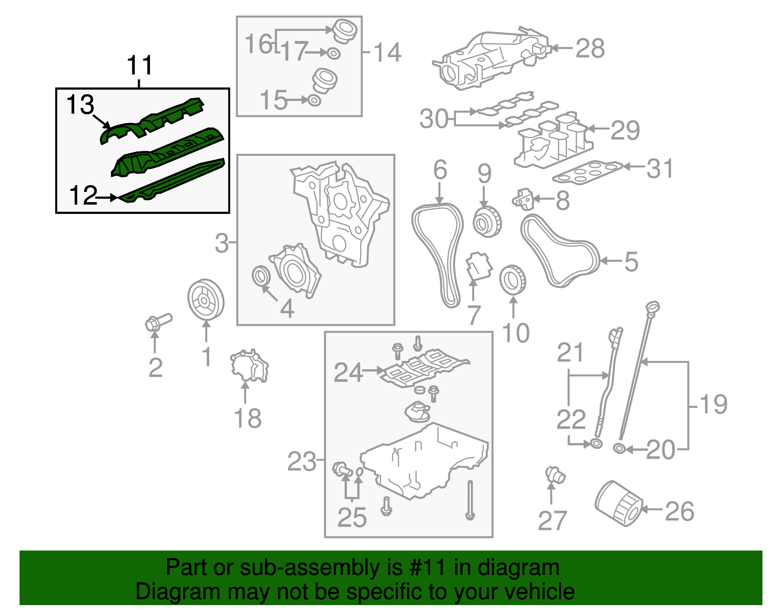 12641260 - Passenger Side Camshaft Cover 2004-2017 GM | Gateway Buick ...