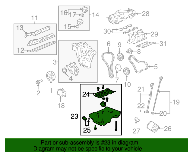 2007-2016 GM Engine Oil Pan 12666374 | Auto Parts Express