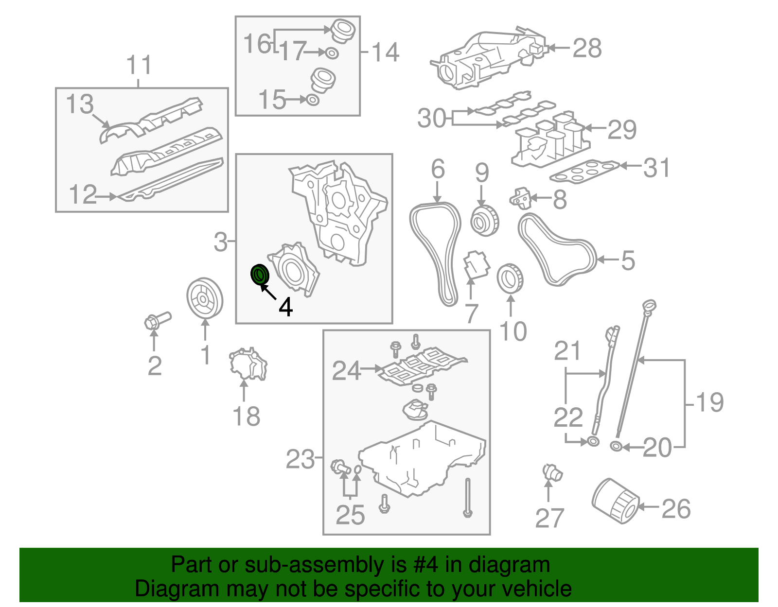 2004-2024 GM Seal Asm-Cr/Shf Rr Oil 12637710 | GM Parts Center