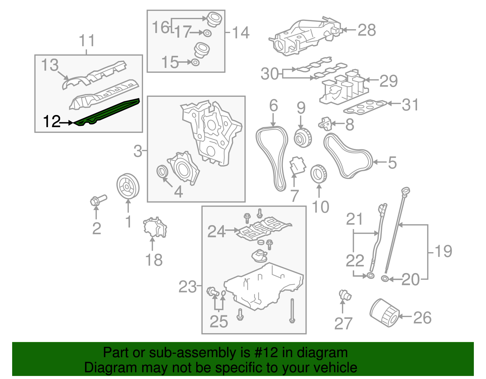 12607401 - Driver Side Camshaft Cover Seal 2008-2017 GM | AutoNation Parts
