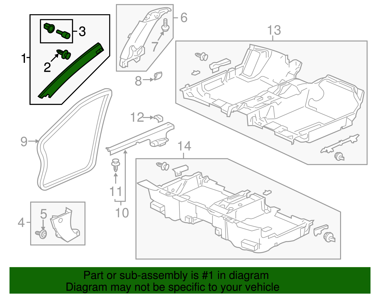 84151-T3L-A01ZA - 2013-2015 Honda Accord - Garnish Assembly L Front ...