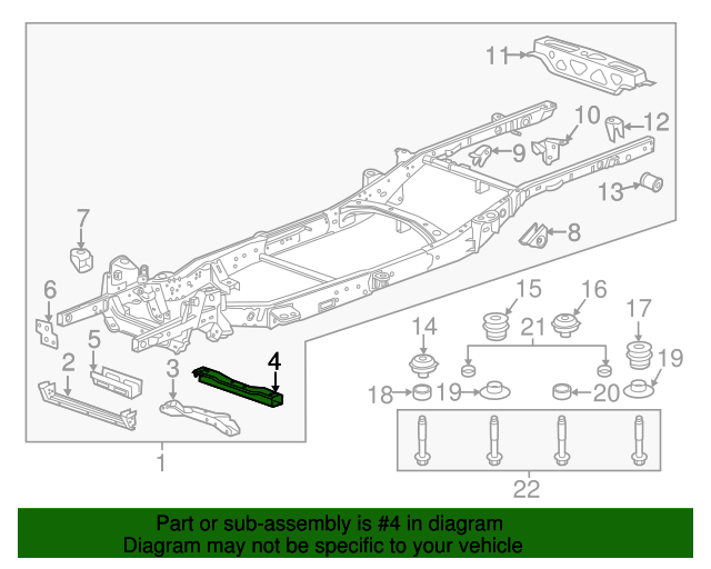 2015-2020 GM Trans Cross-Member 94772479 | GMPartsDirect.com