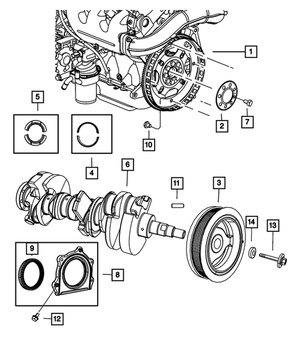 4666099AB - Crankshaft Damper 2007-2011 Mopar | Group 1 Auto Parts