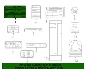Genuine Emission Label for 2013 Land Rover Range Rover | Land Rover ...
