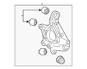2020-2022 Cadillac Rear Passenger Side Suspension Knuckle 84728703 ...