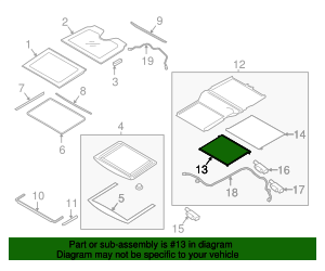 2017-2023 Land Rover Discovery Sunroof Cover LR107349 | JaguarParts.com