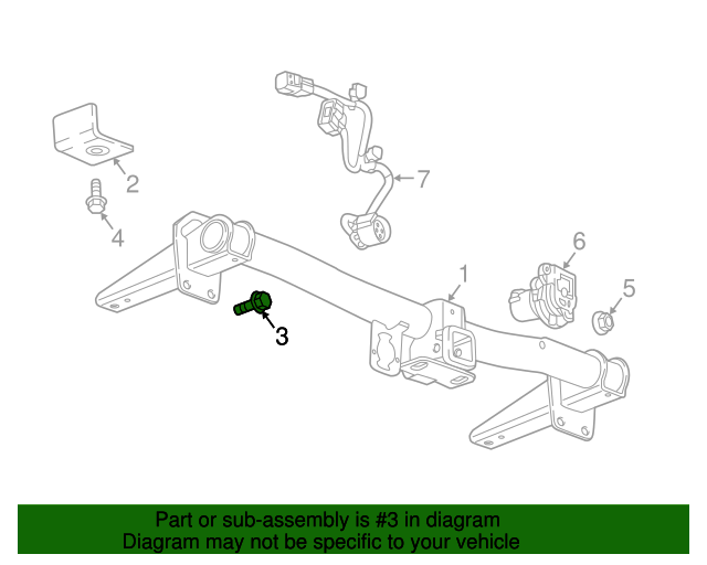 2017-2020 GM Trailer Hitch Bolt 11547742 | GMPartsDirect.com