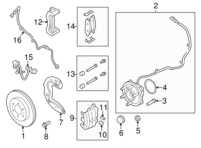 2011-2014 Ford F-150 Hub & Bearing CL3Z-1104-L | Varsity Ford