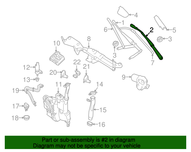 164-820-03-44 - Wiper Arm 2006-2012 Mercedes-Benz | Mercedes-Benz USA Parts