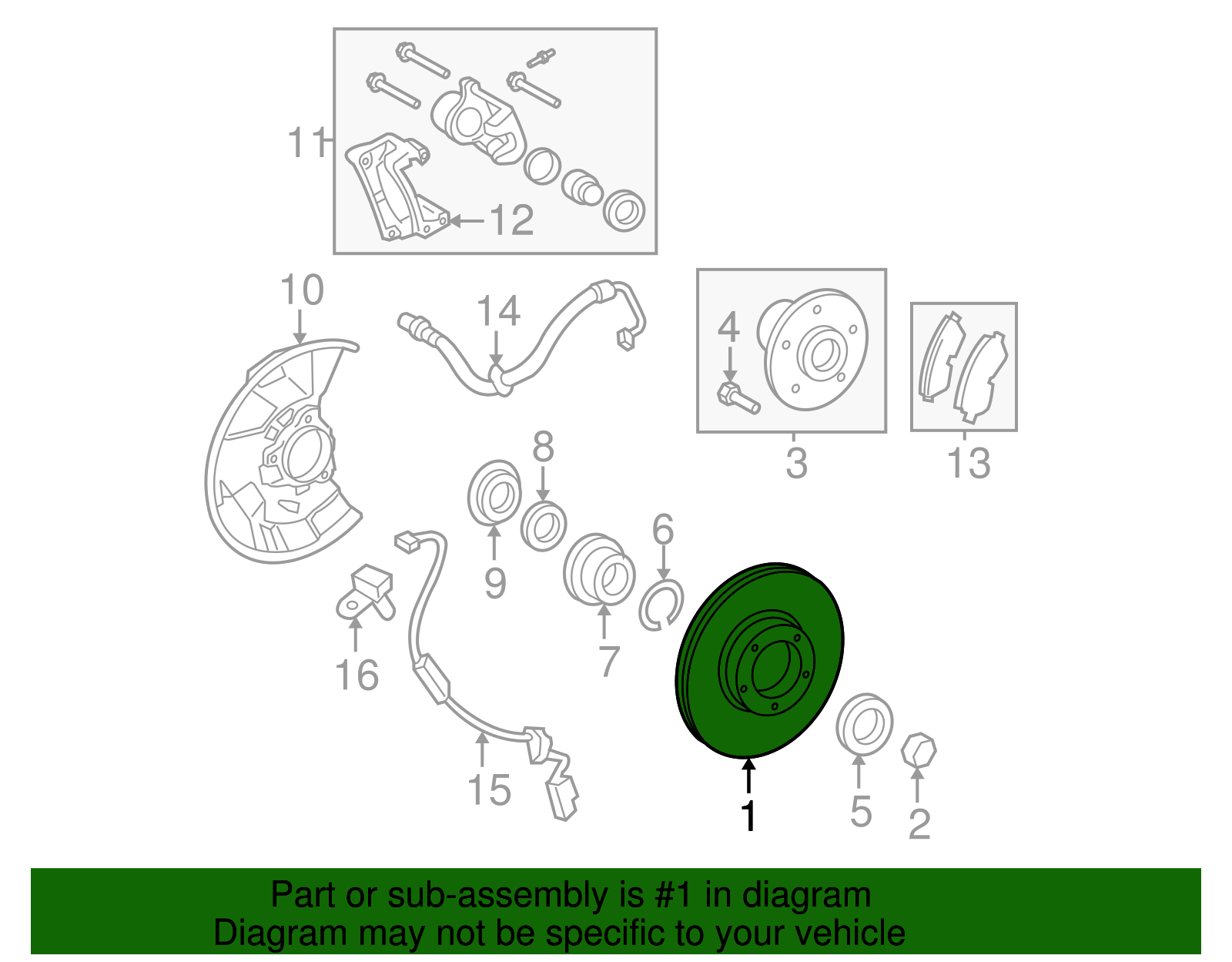 2005-2015 Toyota Tacoma Rotor 43512-04041 | Retail Performance Auto Parts