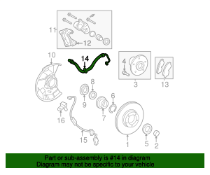 2012-2015 Toyota Tacoma Brake Hose 90947-A2062 | OEM Parts Online