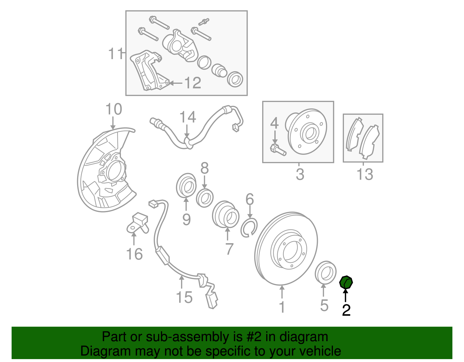 90177-A0013 - 1991-2015 Toyota - Axle Nut (Left, Right, Front ...