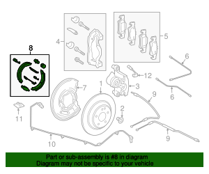 4474200001 - Parking Brake Shoe 2016-2023 Mercedes-Benz Metris ...
