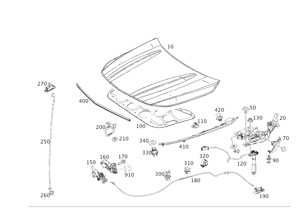 117-880-01-97 - Engine Hood Seal 2014-2023 Mercedes-Benz CLA250 ...
