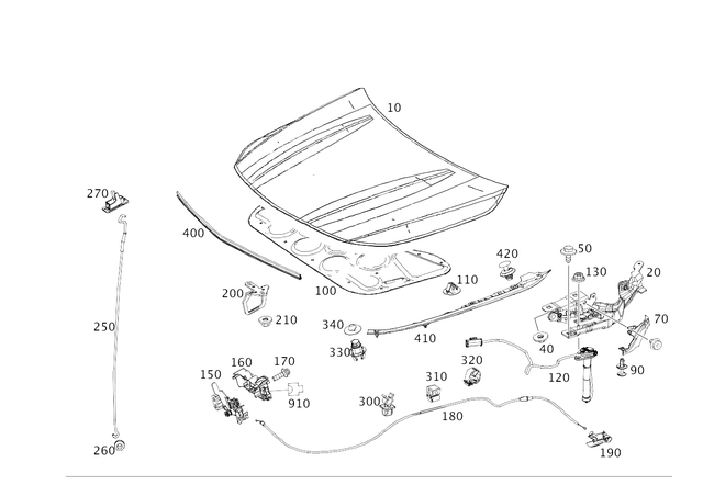 2014-2023 Mercedes-Benz Engine Hood Seal 117-887-00-98 | MB OEM Parts