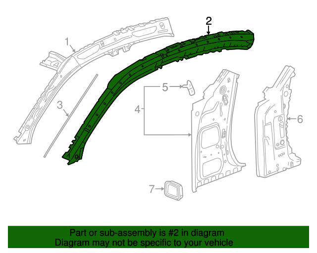2014-2019 Cadillac CTS Passenger Side Roof Outer Side Rail 20996769 ...