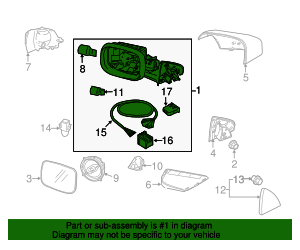 2007-2014 Volvo XC90 Door Mirror Housing 31297438 | AutoNation Parts