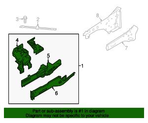 LR061805 - Apron/Rail Assembly 2013-2017 Land Rover | Land Leaping ...