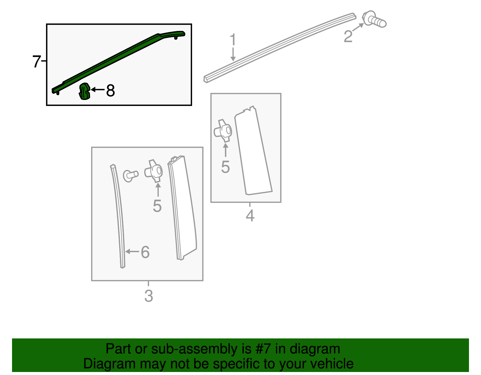 72910-TK8-A01 - 2011-2017 Honda Odyssey - Molding Assembly R Slide Door ...