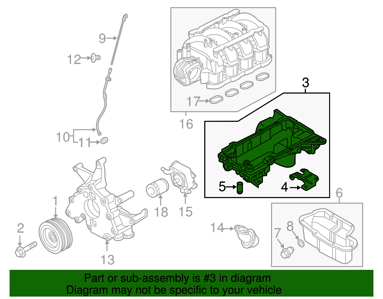 2016-2024 Nissan Oil Pan 11110-EZ31A | My Nissan Part