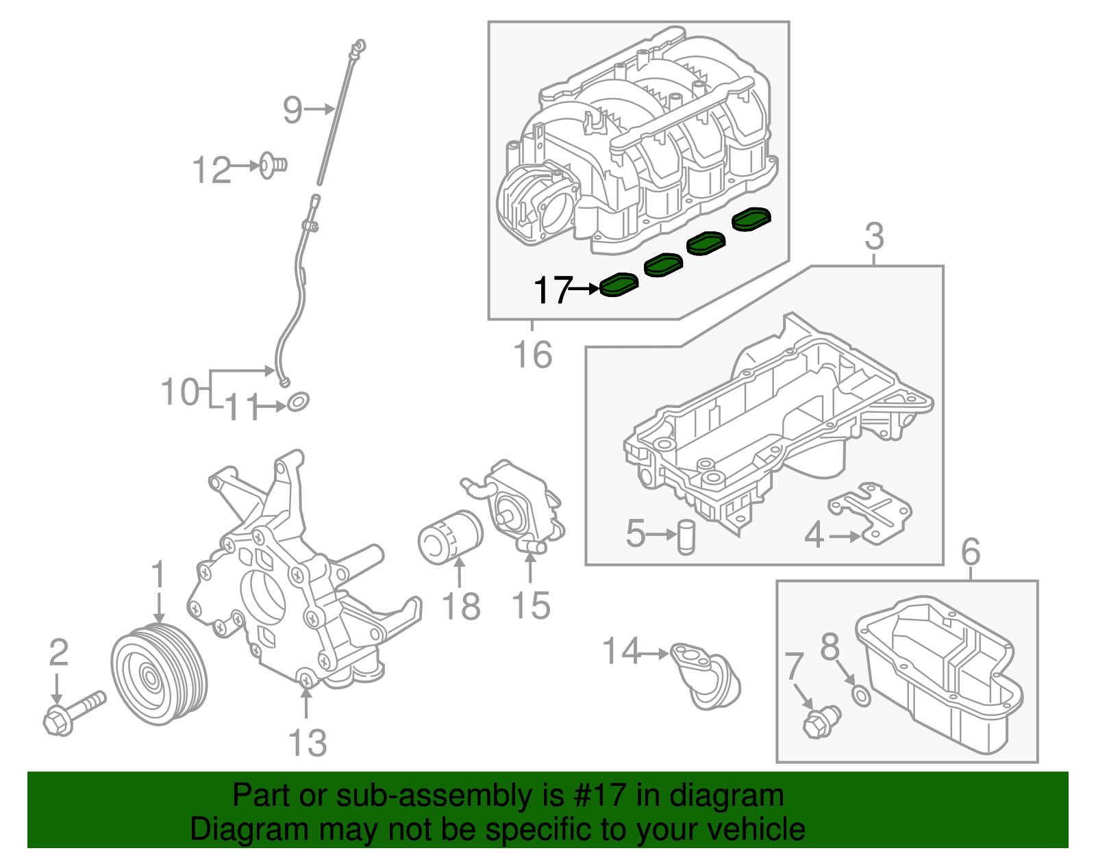 2016-2024 Nissan Manifold Gasket 14035-1LA0A | Parts for Nissans