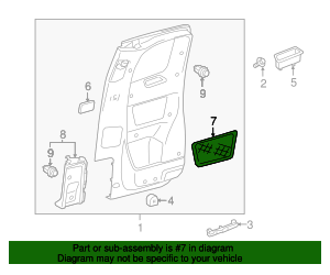 2016 Toyota Tacoma Speaker Grille 86226-04010-C0 | Toyota Parts Center