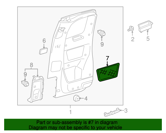 2016 Toyota Tacoma Speaker Grille 86226-04010-C0 | Toyota Parts Center