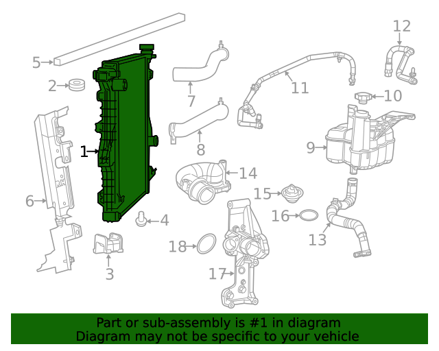 2019-2023 Ram 3500 Radiator 68322492aa | TascaParts.com
