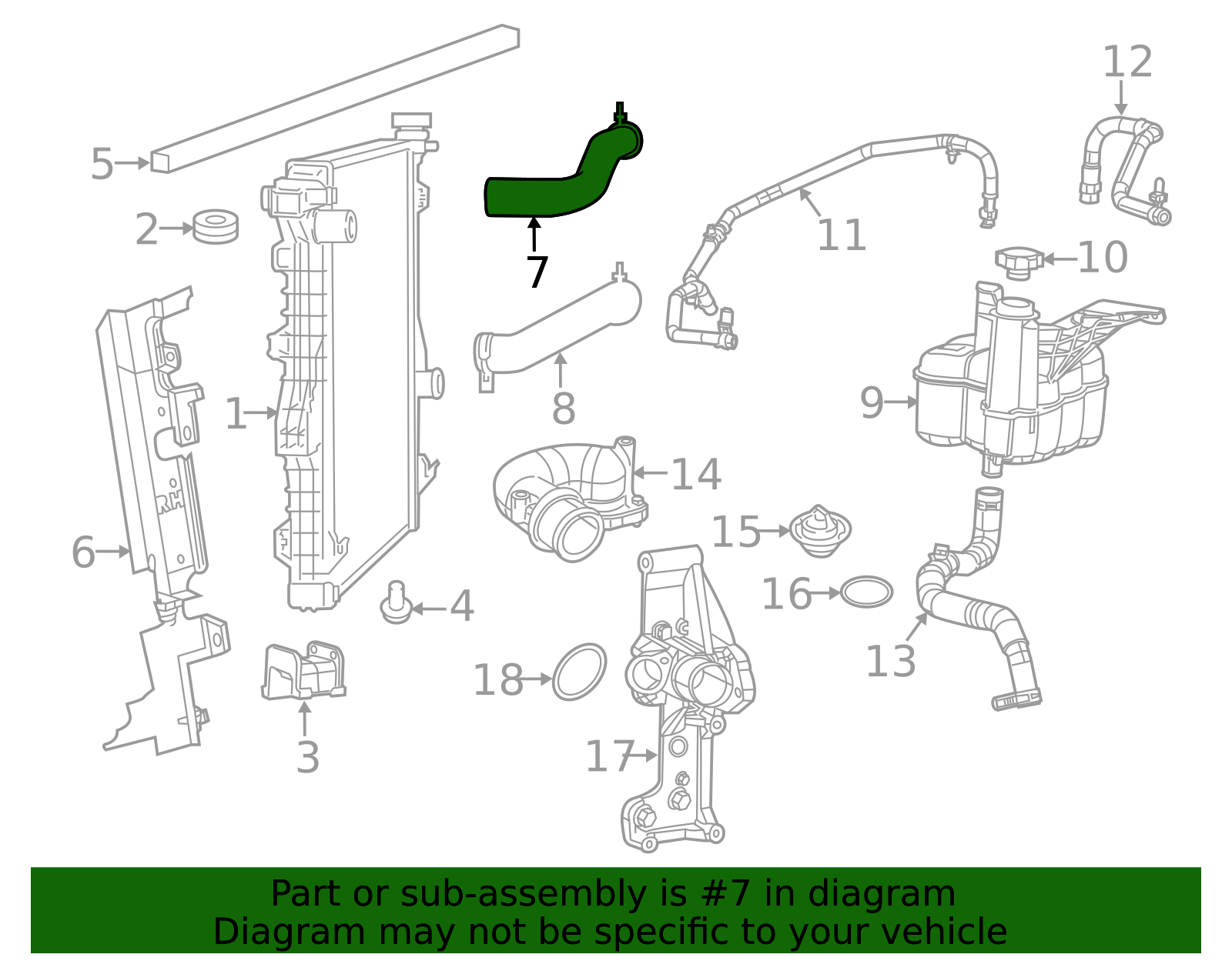68359600AF - Radiator Inlet Hose - 2019 2020 Ram 3500 | Mopar Parts Canada